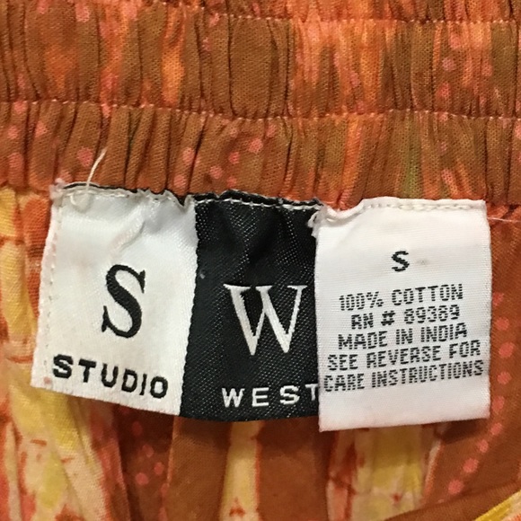 Studio West | Skirts | 0 Cotton Colorful Long Skirt | Poshmark