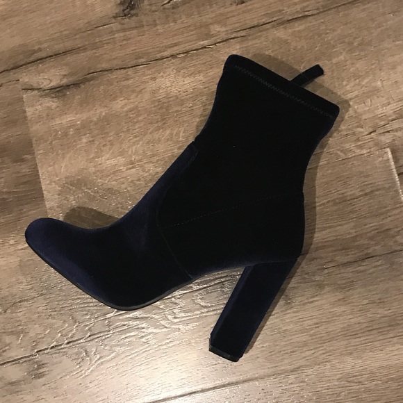 Steve Madden | Shoes | Steve Madden Royal Blue Velvet Booties Worn Once ...