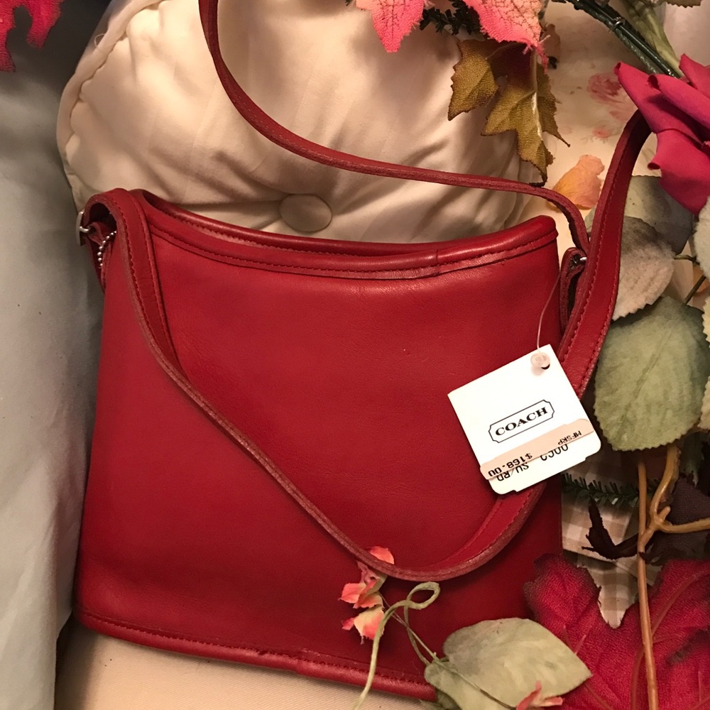 Coach Vintage (New, Old Stock) Red Shoulder Bag - Gem