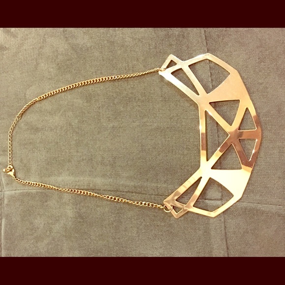 Jewelry | Modern Gold Cut Outs Necklace | Poshmark