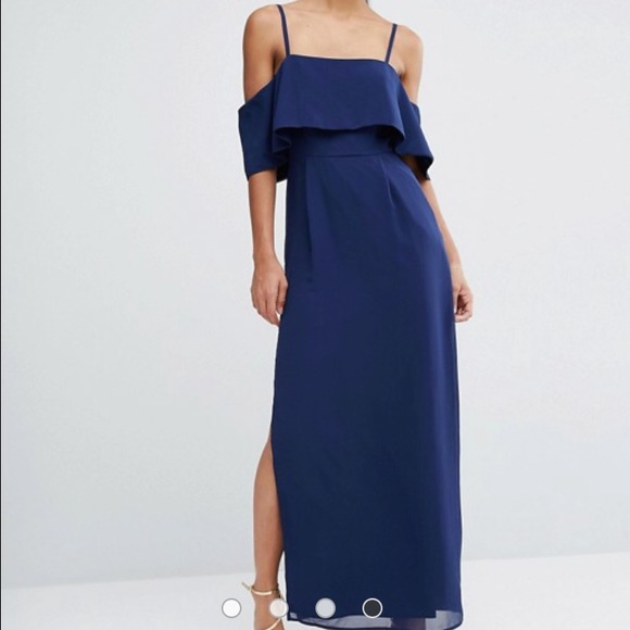 ASOS | Dresses | Asos Light Blue Off The Shoulder Maxi | Poshmark
