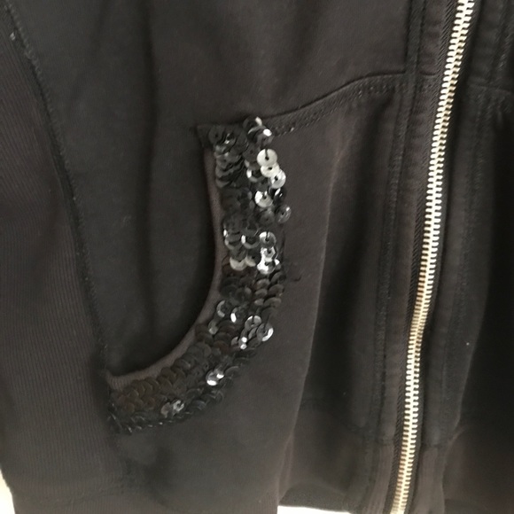 TWISTED HEART | Jackets & Coats | Black Sequin Hoodie | Poshmark