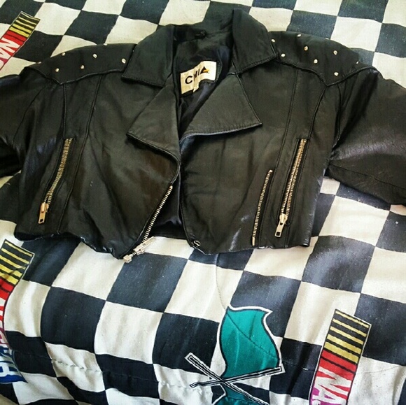 chia | Jackets & Coats | Chia Leather Jacket | Poshmark