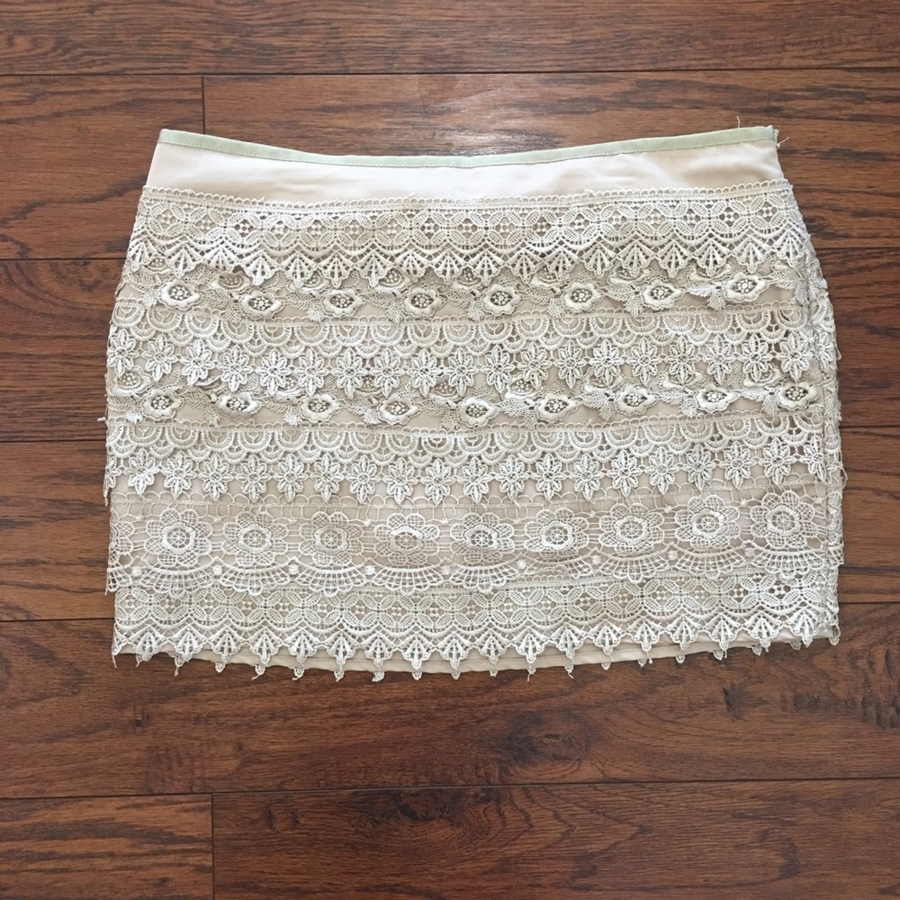 Boutique Lace Mini Skirt - Gem