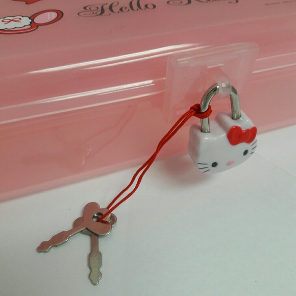 Sanrio | Accessories | Sanrio Hello Kitty Lock Key Pencil Boxmultiuse ...