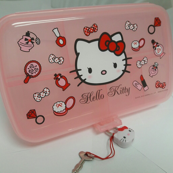 Sanrio | Accessories | Sanrio Hello Kitty Lock Key Pencil Boxmultiuse ...