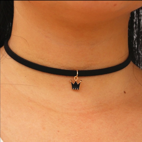 Jewelry | Crown Pendant Black Velvet Choker | Poshmark
