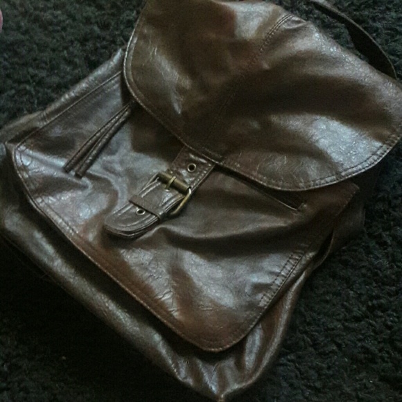 Bags | Vegan Leather Backpack | Poshmark