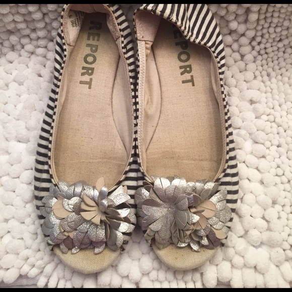 Report | Shoes | Report Striped Ballet Flats | Poshmark