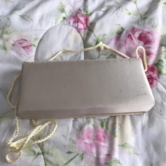 Bags | Champagne Cloud Color Beaded Evening Purse | Poshmark