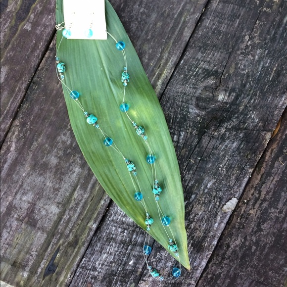 EsMor | Jewelry | Esmor Turquoise Colored Beaded Necklace Set | Poshmark