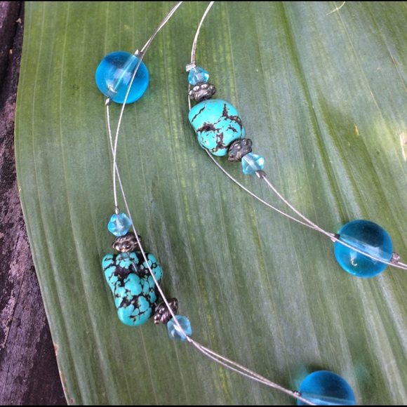 EsMor | Jewelry | Esmor Turquoise Colored Beaded Necklace Set | Poshmark