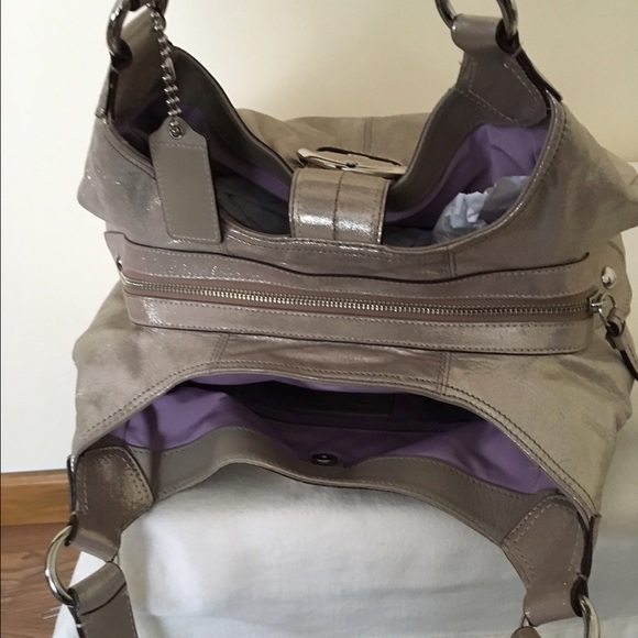 Coach | Bags | Coach Pewter Soho Leather Lyn Hobo | Poshmark