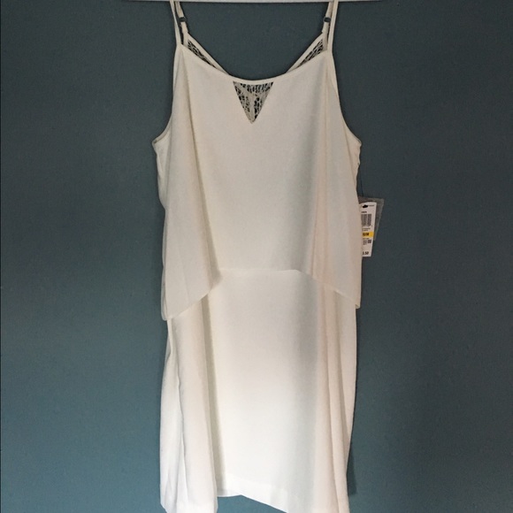 Bar III | Dresses | Nwt Bar Iii Ivory Lace Insert Shift Dress Medium ...