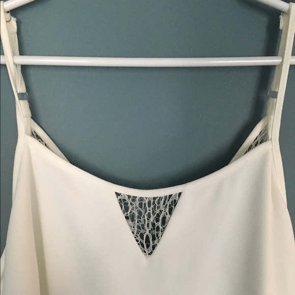 Bar III | Dresses | Nwt Bar Iii Ivory Lace Insert Shift Dress Medium ...