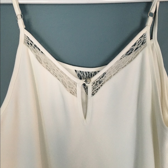 Bar III | Dresses | Nwt Bar Iii Ivory Lace Insert Shift Dress Medium ...