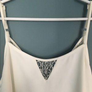 Bar III | Dresses | Nwt Bar Iii Ivory Lace Insert Shift Dress Medium ...