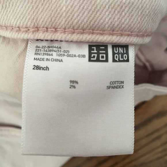 Uniqlo | Jeans | Uniqlo Pink Denim Jeans | Poshmark