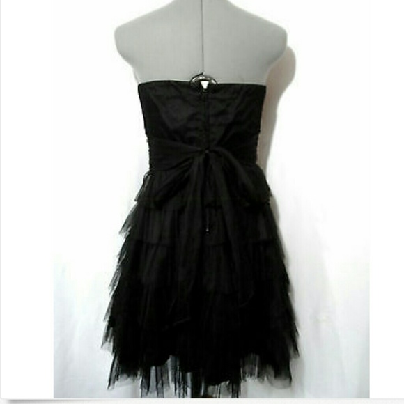 Deb | Dresses | Deb Formal Prom Dress 9 Black Beaded Tulle Tier | Poshmark