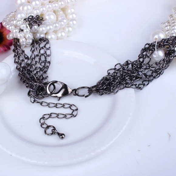 Jewelry | Gorgeous Multilayer Pearls Diamond Necklace | Poshmark