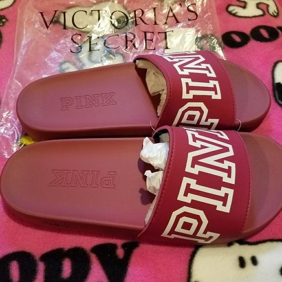 PINK Victoria's Secret | Shoes | Victorias Secret Pink Slides | Poshmark