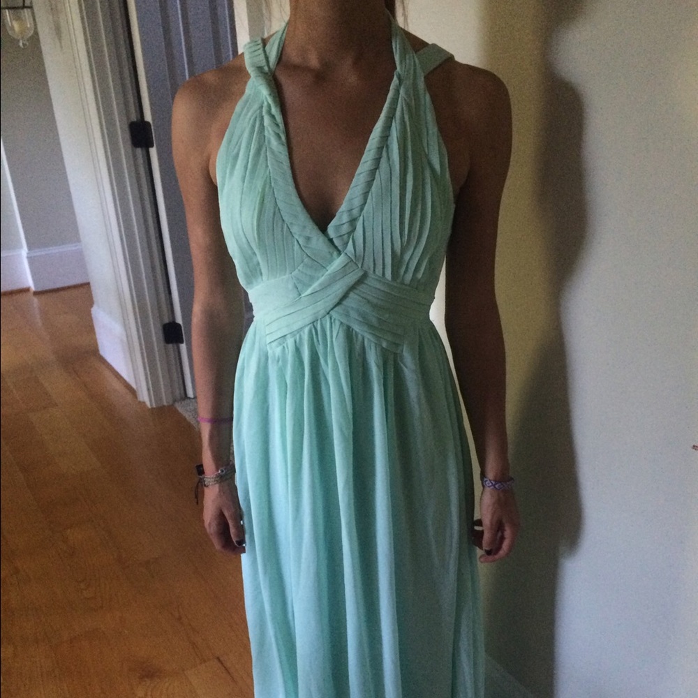 Mint, Halter Top, Strappy Back, Prom Dress - Gem