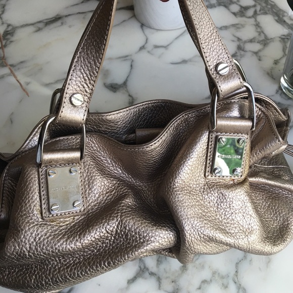 Michael Kors | Bags | Michael Kors Gold Metallic Mini Hand Bag | Poshmark