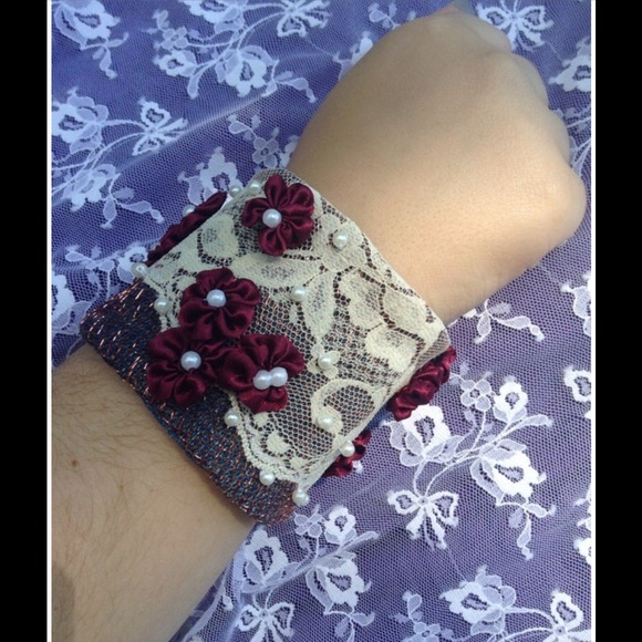 Jewelry | Maroon Cuff Bracelet | Poshmark