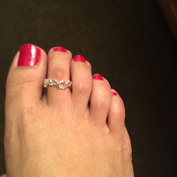 Jewelry | Sterling Silver Love Heart Toe Ring | Poshmark