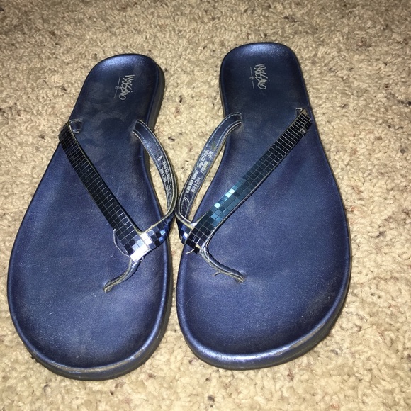 Mossimo Supply Co. | Shoes | Bright Blue Sparkly Flip Flops | Poshmark