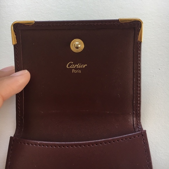 Cartier | Bags | 0 Authentic Cartier Maroon Coin Pouch | Poshmark