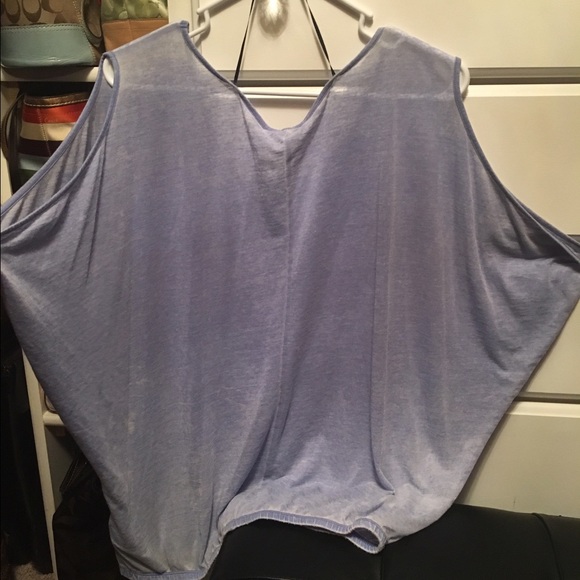 Guess | Tops | Nwt Guess Top Size Large Blue W Purple Word Glam | Poshmark