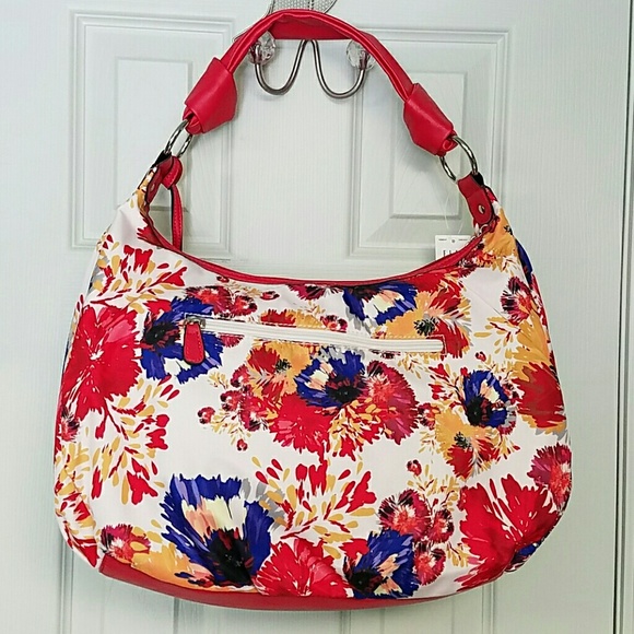 Elle | Bags | Elle Colorful Bouquet Print Hobo Purse | Poshmark