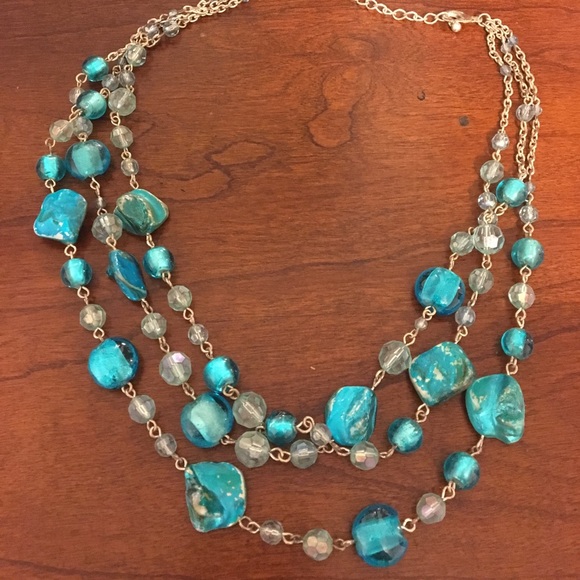 Jewelry | Turquoise Layered Bead Necklace | Poshmark