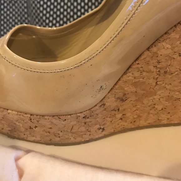 Jimmy Choo | Shoes | Jimmy Choo Patent Leather Cork Wedge | Poshmark