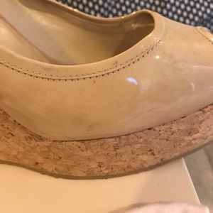 Jimmy Choo | Shoes | Jimmy Choo Patent Leather Cork Wedge | Poshmark