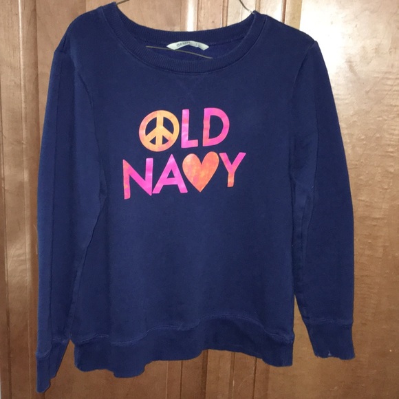 Old Navy | Tops | Old Navy Crew Neck Sweatshirt Peace Tye Dye Bright ...