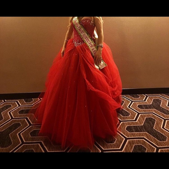 Dresses | Stunning Red Ballgown Pageant Or Prom Dress | Poshmark