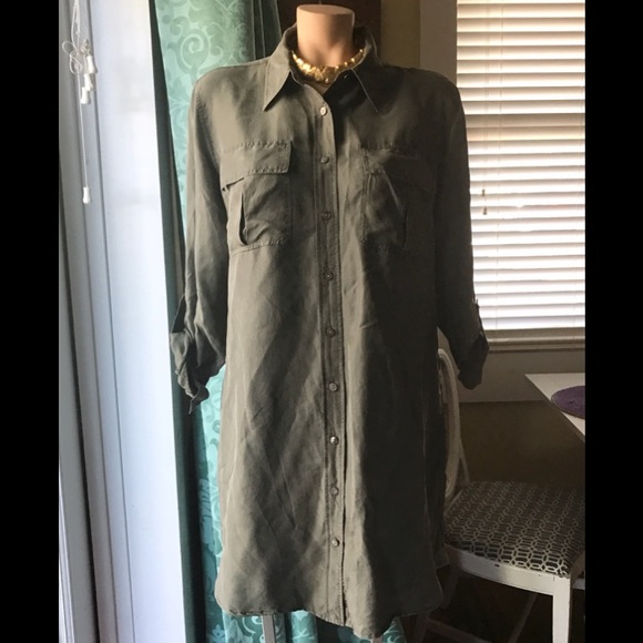 Pure Collection | Dresses | Pure Collection Silk Shirt Dress | Poshmark