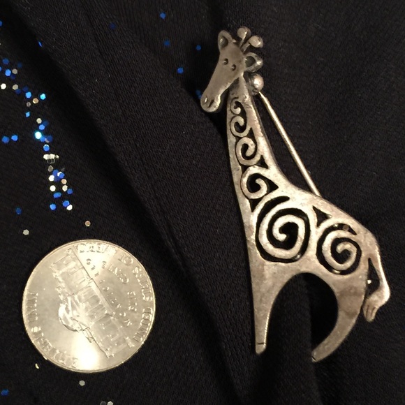 Jewelry | Vintage Pewter Giraffe Pin Signed | Poshmark
