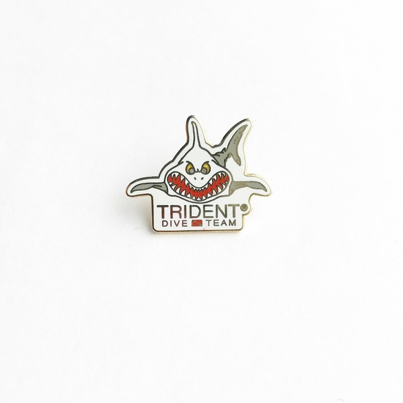 Vintage | Accessories | Vintage Shark Diving Enamel Pin | Poshmark