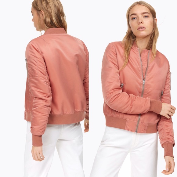 Closed | Jackets & Coats | Closed Bomber Jacket Shine Blush | Poshmark