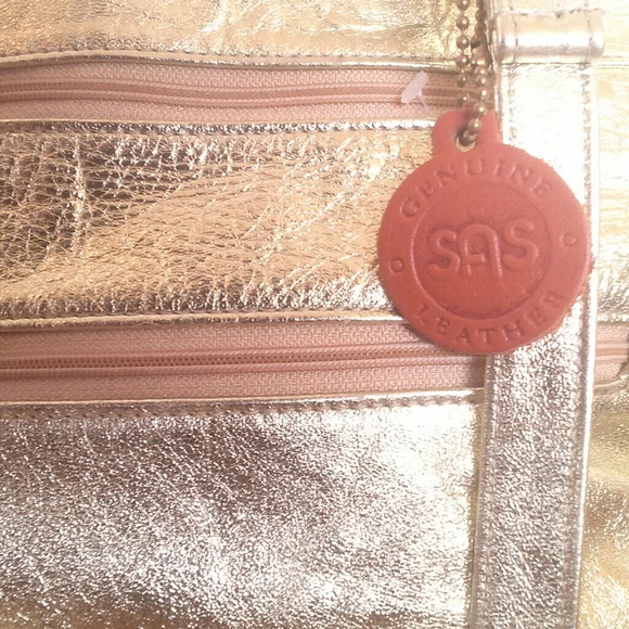 SAS | Bags | Sas Gold Genuine Leather Shoulder Bag | Poshmark