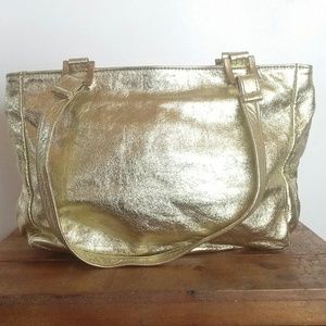 SAS | Bags | Sas Gold Genuine Leather Shoulder Bag | Poshmark