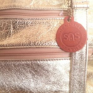 SAS | Bags | Sas Gold Genuine Leather Shoulder Bag | Poshmark