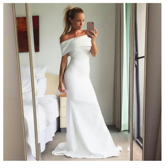 Dresses | Sophia White Gown | Poshmark