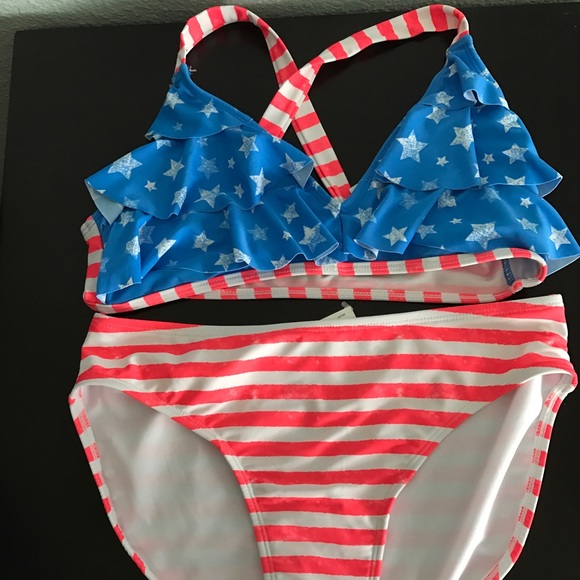 Swim | Sale Nwt American Flag Girls Bikini | Poshmark