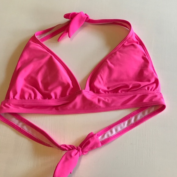 Swim | Hot Pink Triangle Bikini Top | Poshmark