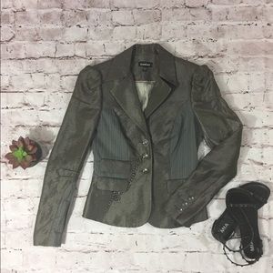 50% off bebe Jackets & Blazers - Champagne Gold Satin Bebe Blazer ...