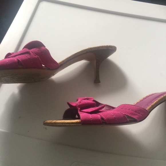 Coach | Shoes | Coach Pink Kitten Heel Sandals | Poshmark